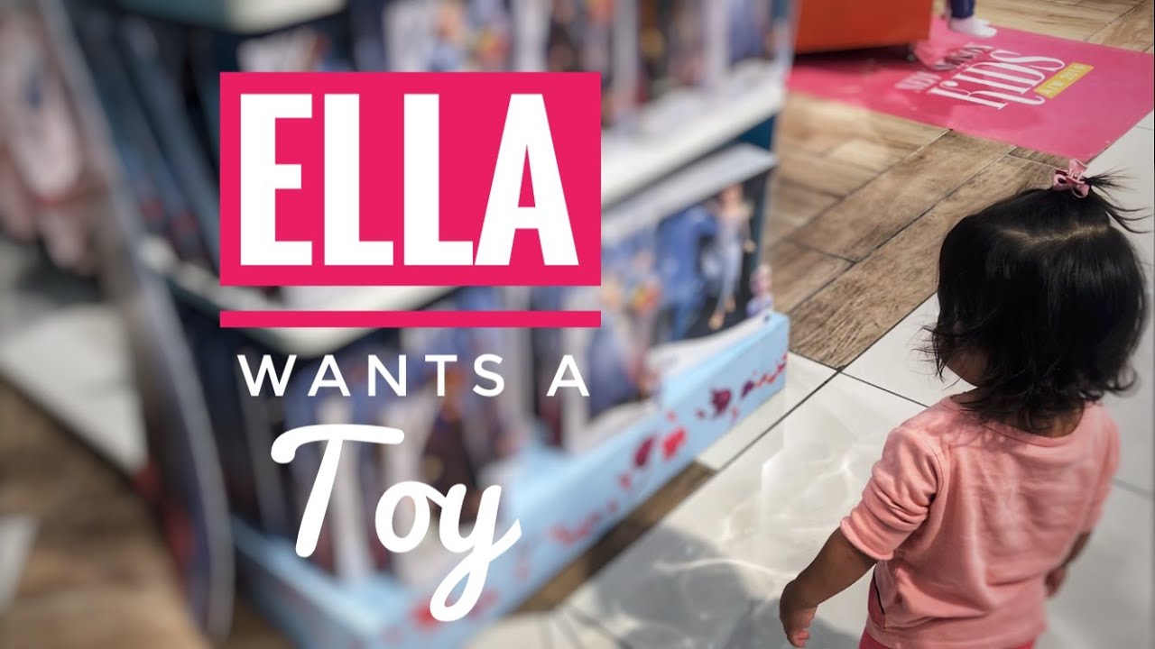Ella wants a toy || Shopping with a toddler - YouTube
