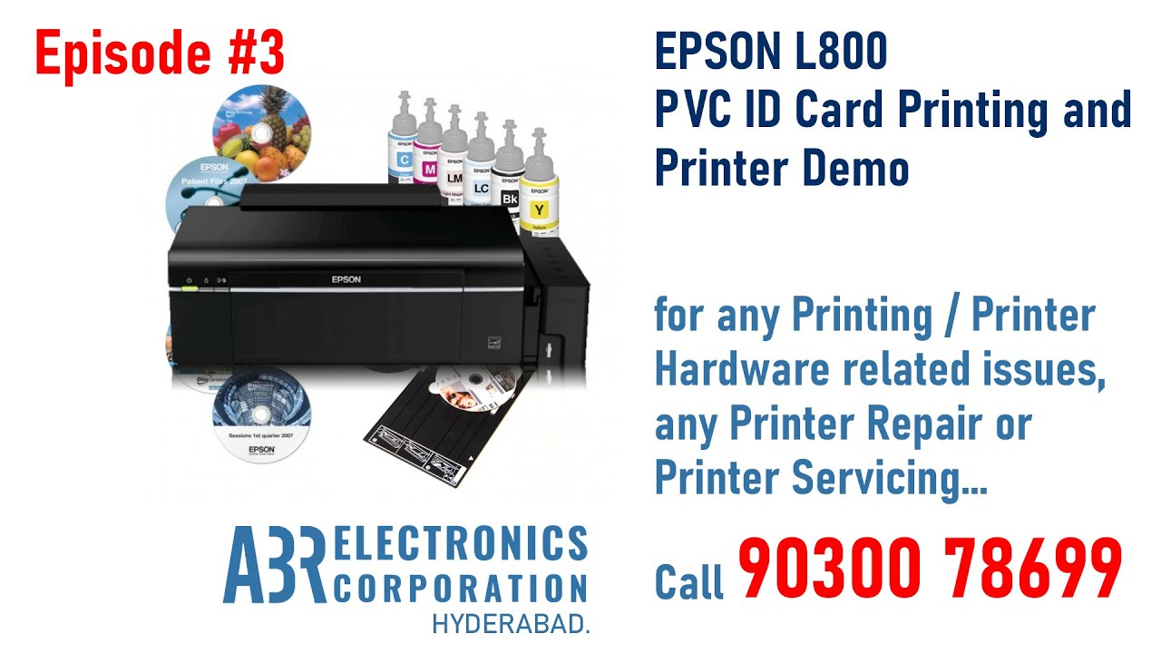 EPSON L800 PVC ID Card Printing Demo. FREE Phoshop Template and Drivers ...