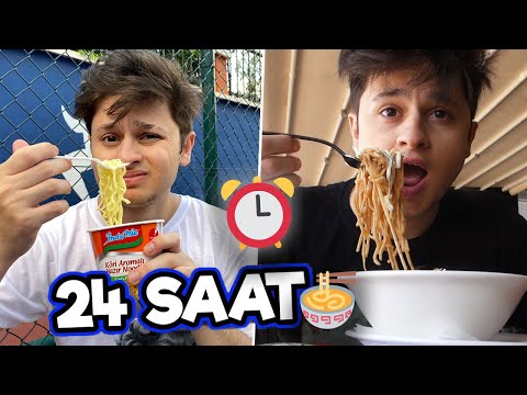 24 SAAT BOYUNCA SADECE NOODLE YEDİM !!