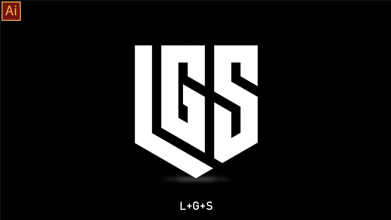 Illustrator Tutorial || How To Make Letter LGS Logo Design || Letter ...