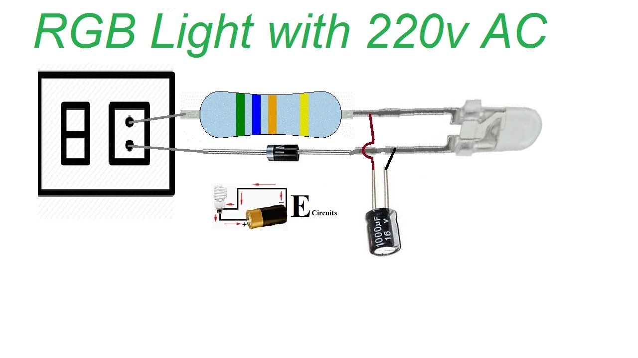RGB led run 220v ac - YouTube
