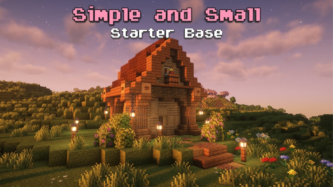 Simple and Small Minecraft Starter Base Tutorial - YouTube