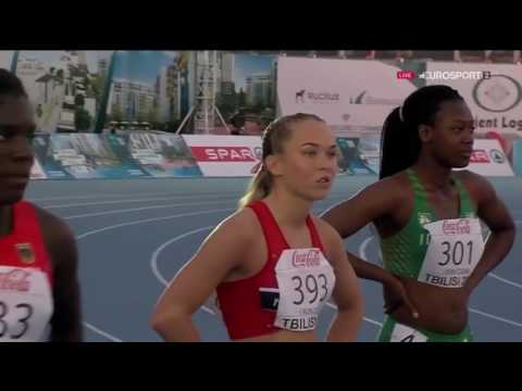 156 Girls 100m FINAL European Athletics Youth Champs 2016 HD