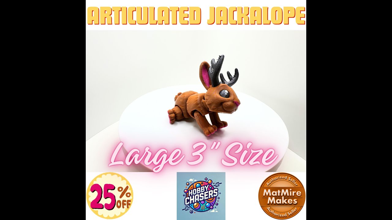 Multicolor Mini Jackalopes | Rabbit | Bunny – | 3D Printed | Fidget ...