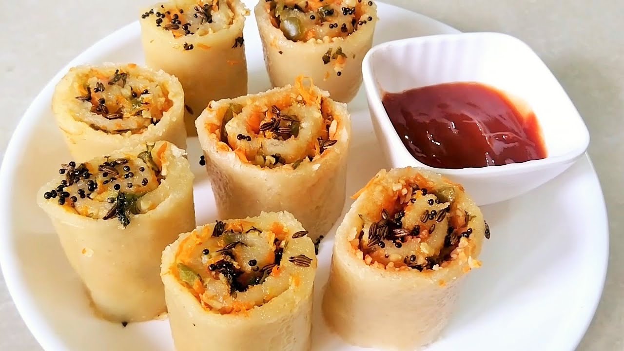NEW SNACK RECIPE | SUJI SNACK RECIPE | VEG SUJI ROLL RECIPE | - YouTube