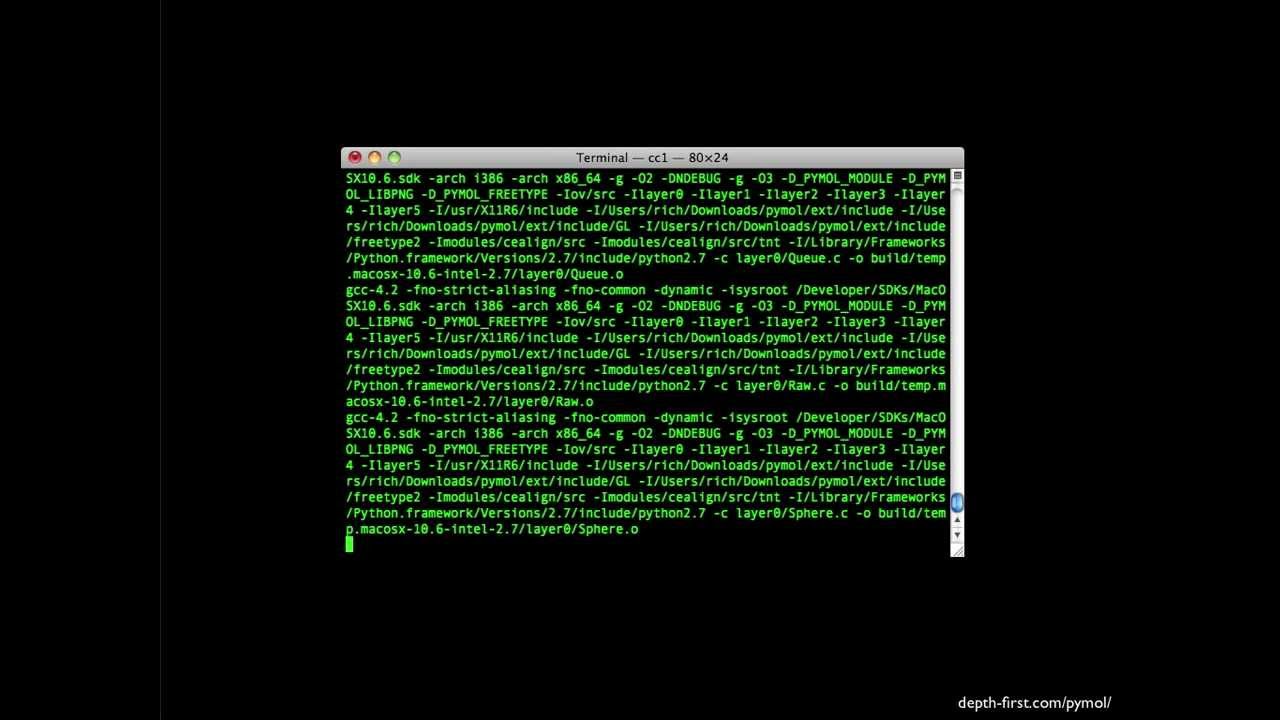Install PyMOL on Mac OS X Snow Leopard - YouTube