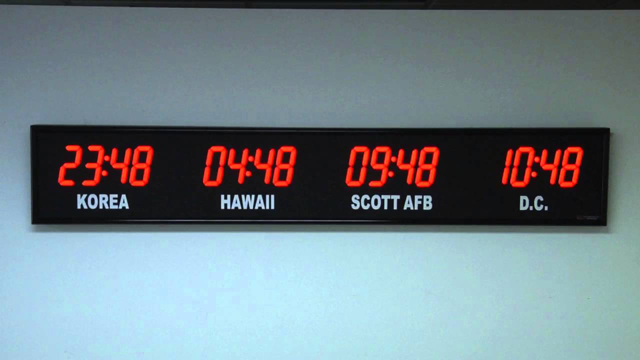 BRG Precision Products 661Q - 4 Zone, Fixed Zone, Time Zone Clock - YouTube