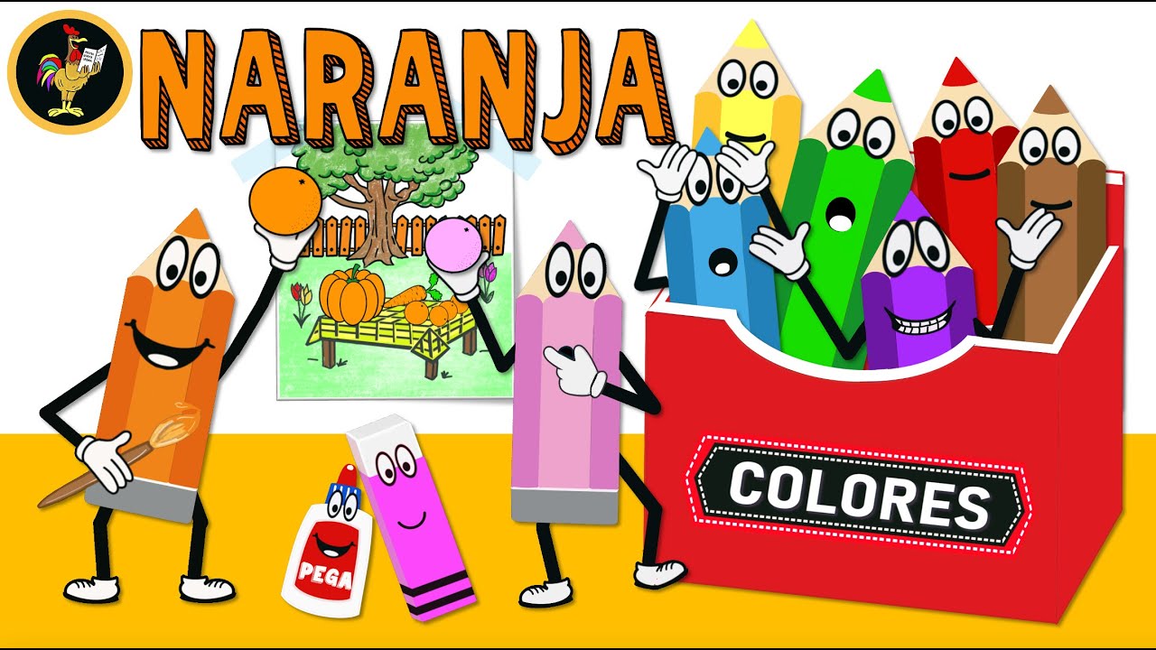 EL COLOR NARANJA 🌀 APRENDE LOS COLORES FÁCIL / VIDEOS EDUCATIVOS PARA ...