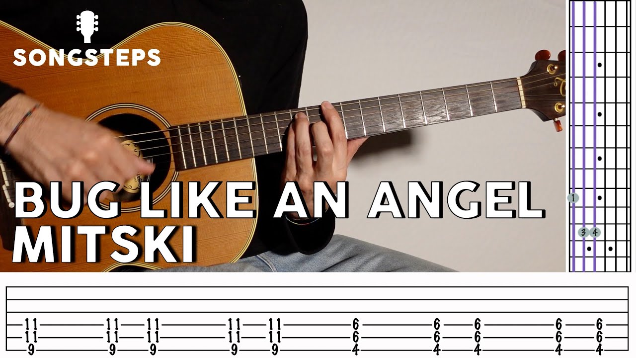 Bug Like an Angel Guitar Lesson | Tutorial | TAB (Mitski) [Standard ...