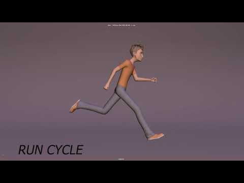 project walk cycle & Run cycle - YouTube
