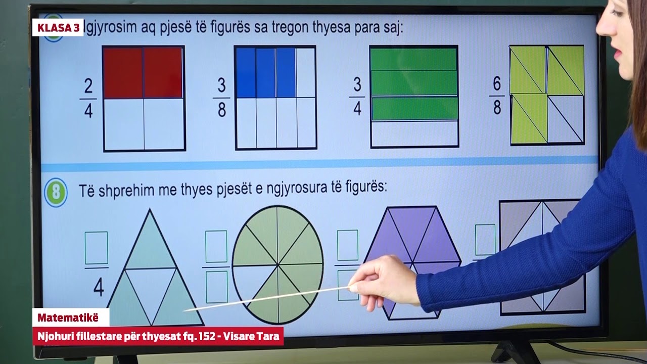 3705 - Matematikë - Njohuri fillestare për thyesat (vazhdim) - YouTube