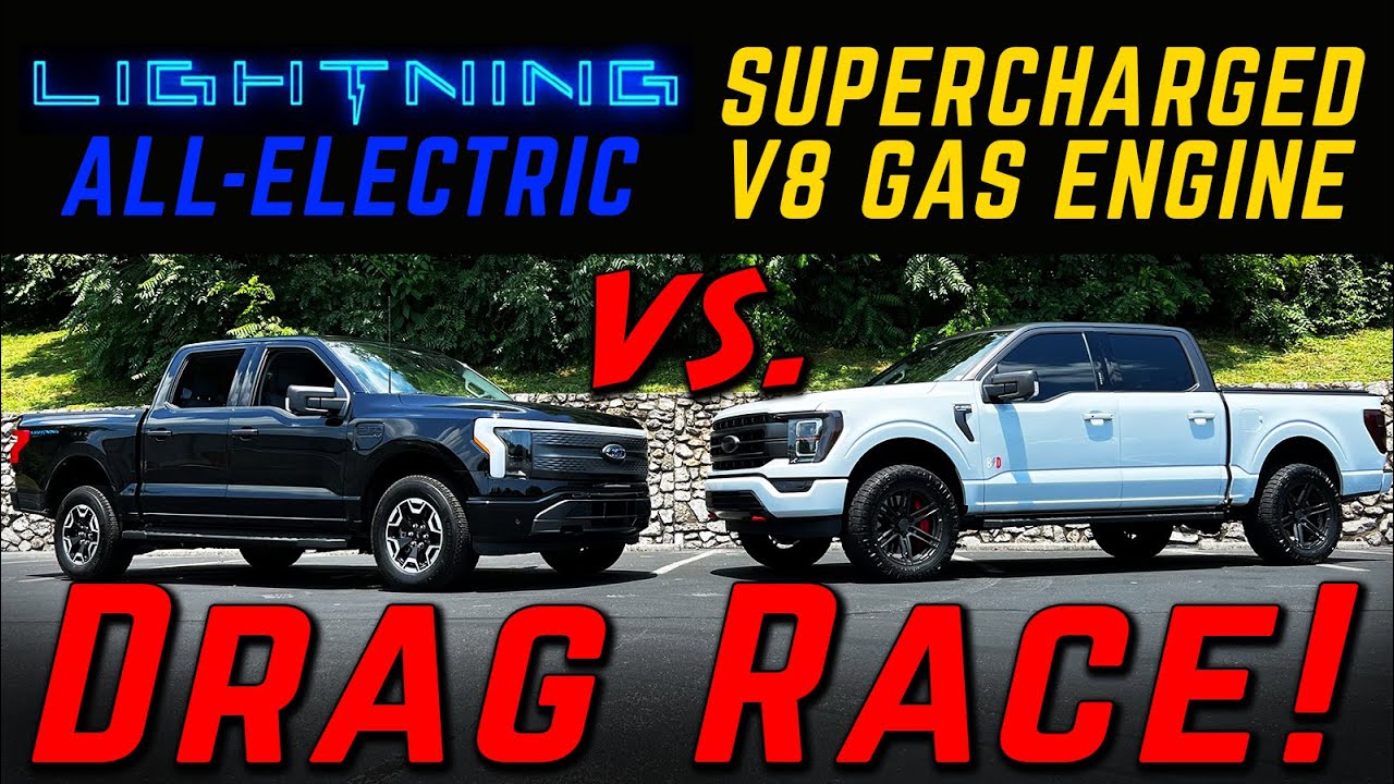 Drag Race & Roll Race - Ford F150 Lightning vs. Supercharged F150 - 775 ...