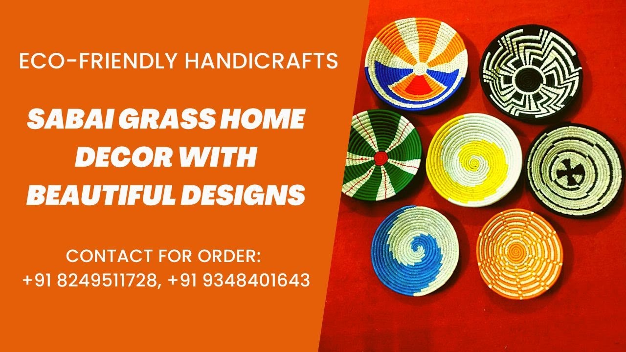 HOME DECOR WITH BEAUTIFUL ECO FRIENDLY SABAI GRASS HANDICRAFTS - YouTube