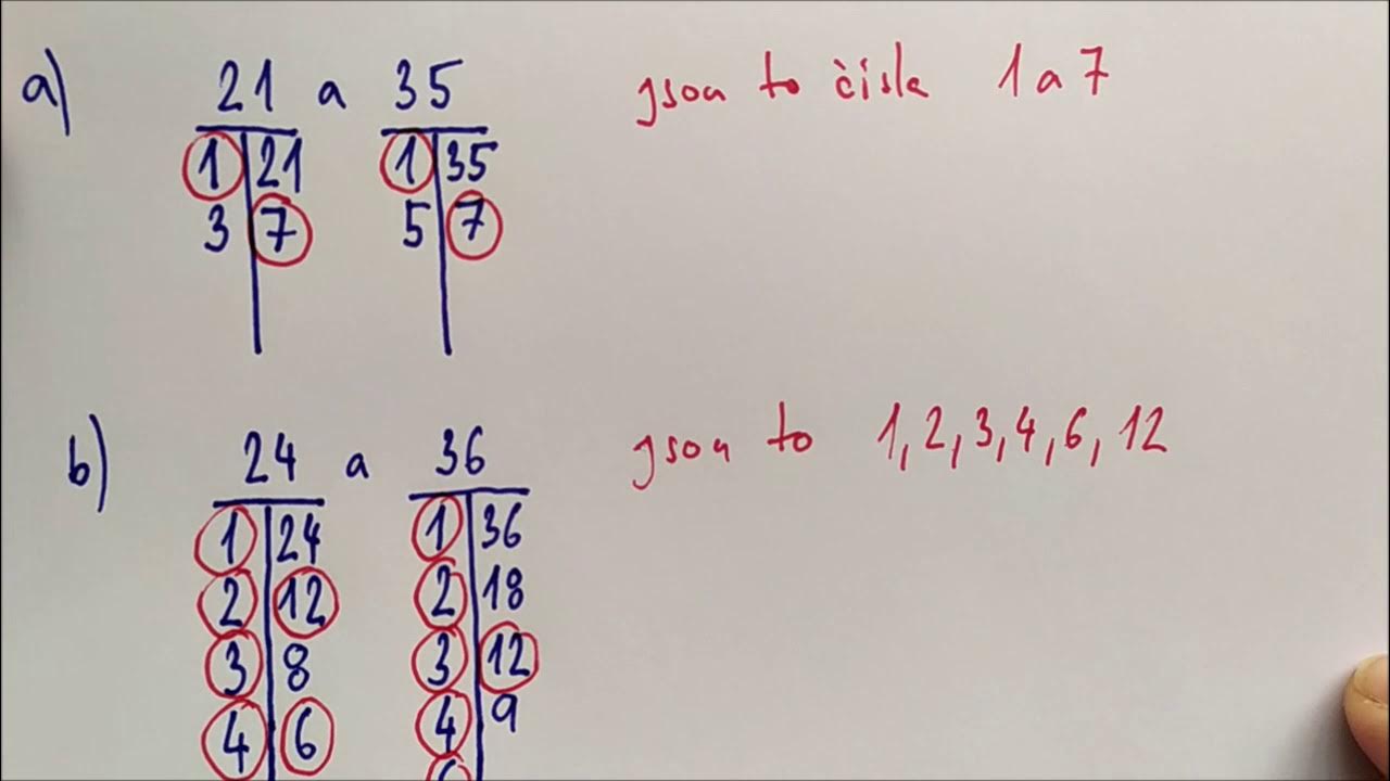 M6 - soudělná a nesoudělná čísla - YouTube