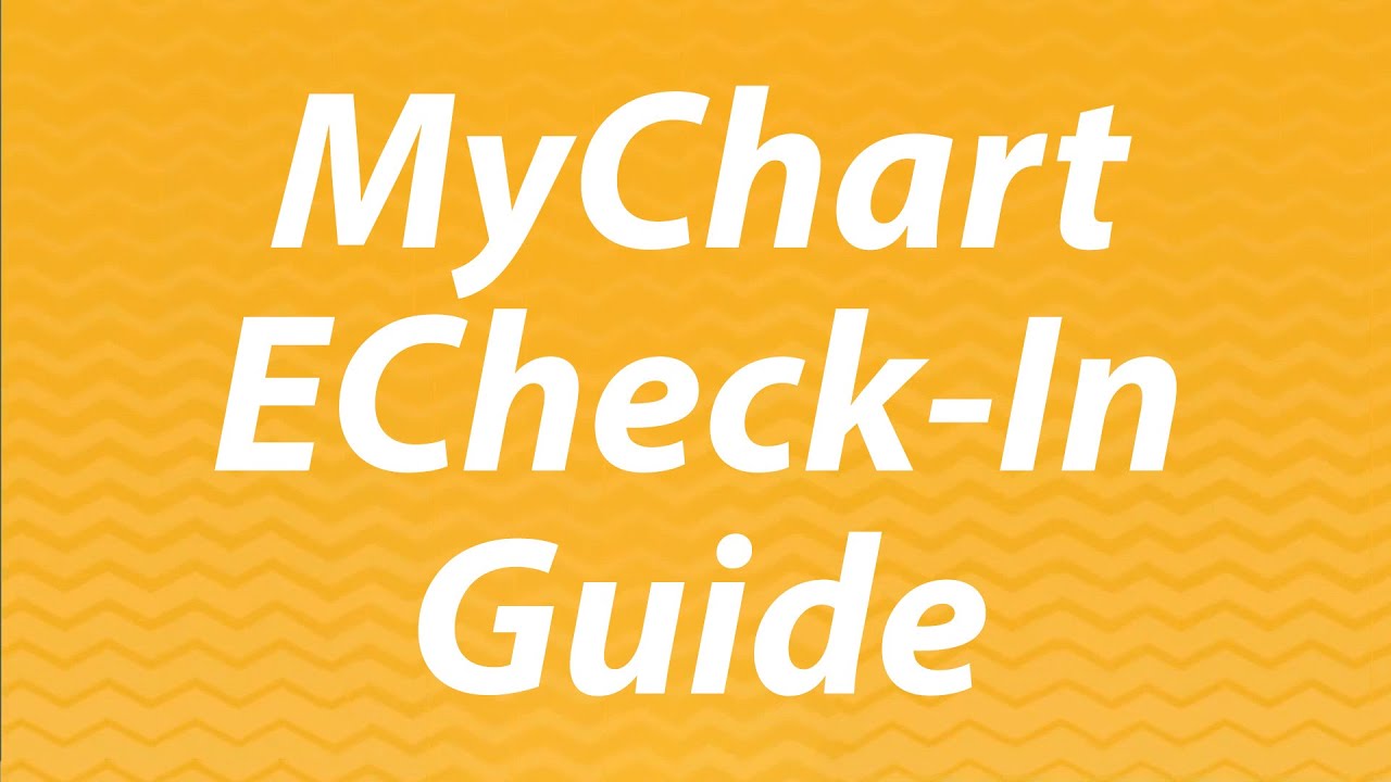 MyChart Appointment ECheck-In Guide - Community Health Network - YouTube