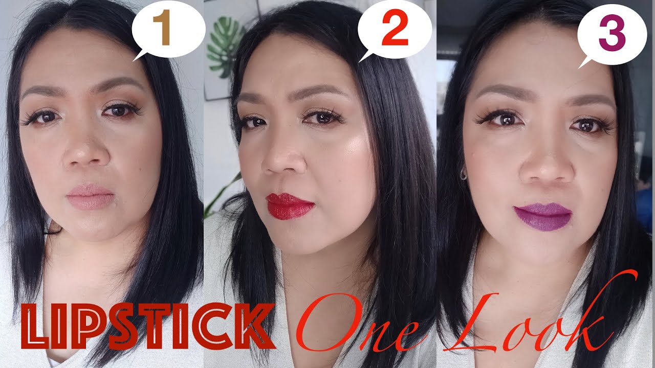 3 Lipstick Color One Look - YouTube