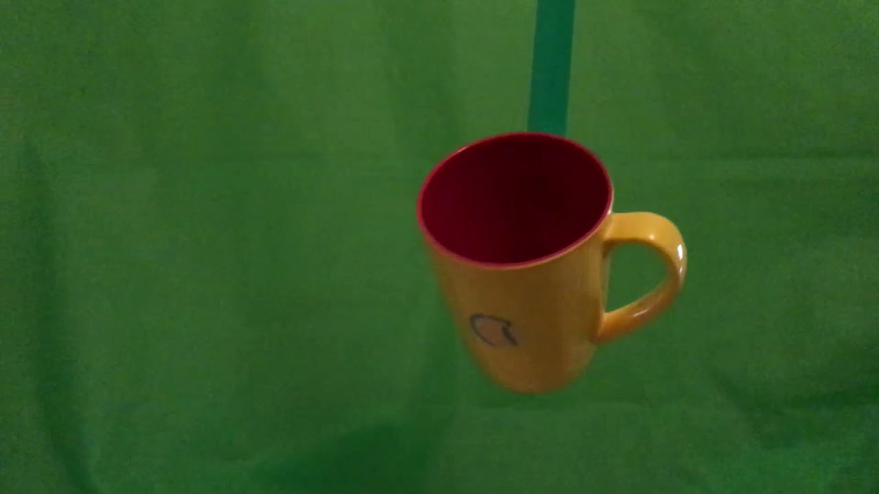 Free floating cup green screen - YouTube