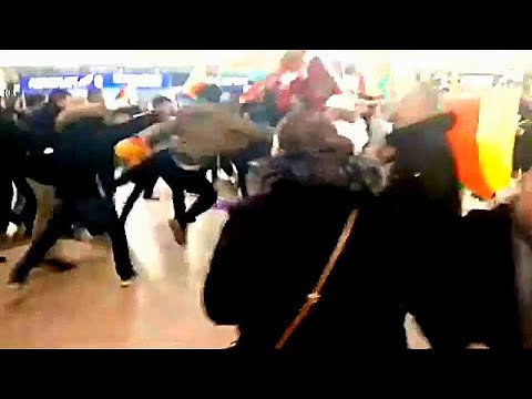 Hannover havalimanında Afrin kavgası