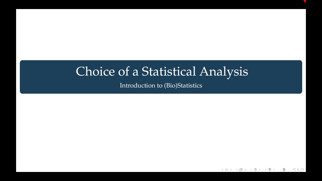 4. Choice of a Statistical Analysis - YouTube