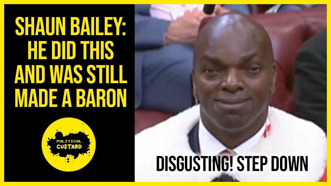 Shaun Bailey: From Partying During Lockdown To Becoming A Baron - YouTube