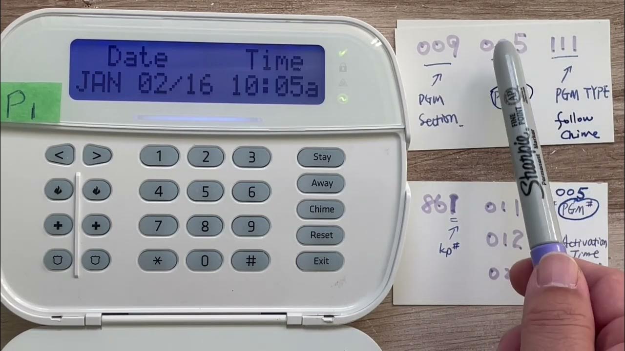 DSC NEO keypad PGM output programming - YouTube