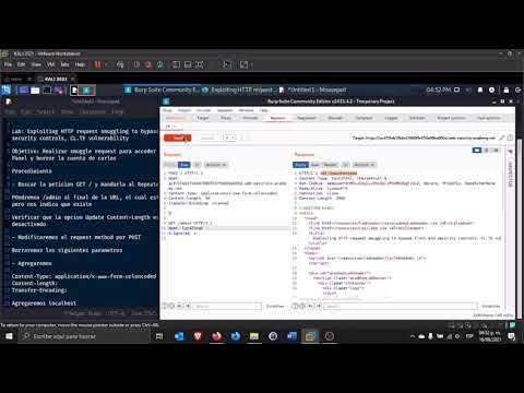 Lab Exploiting HTTP request smuggling to bypass front end security controls, CL TE vulnerability ...