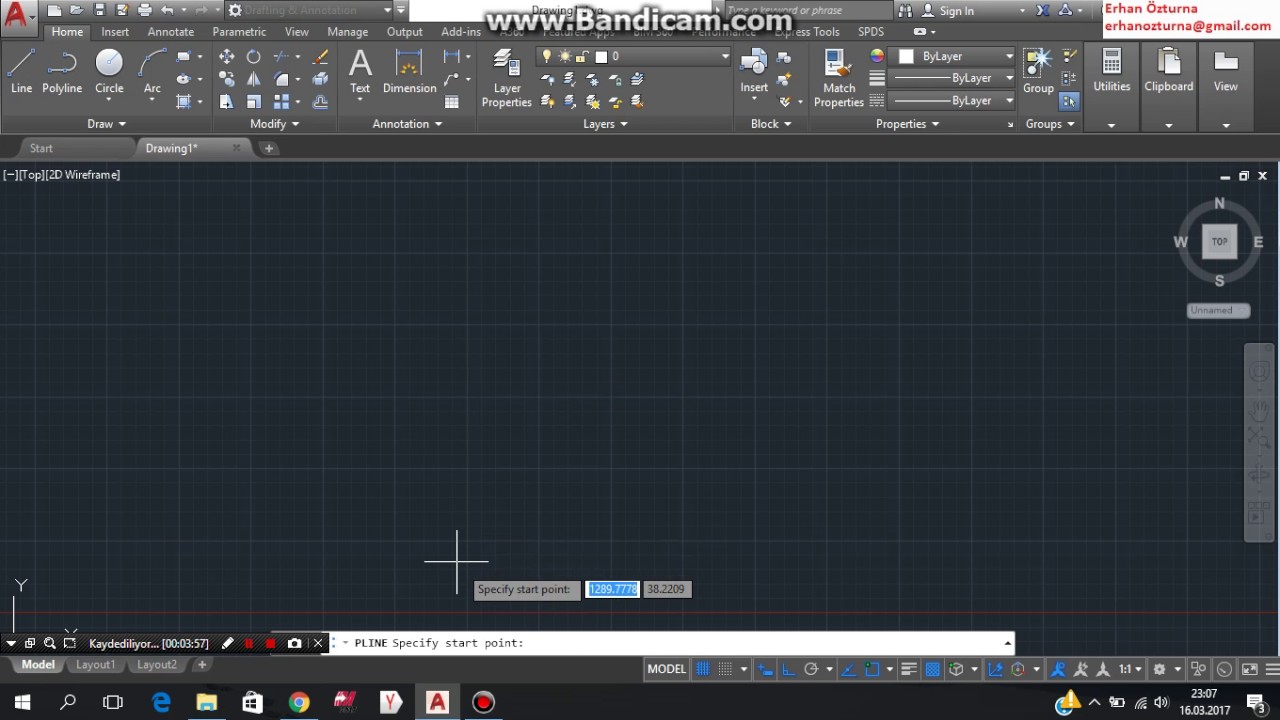 Autocad line, multiline, polyline - YouTube