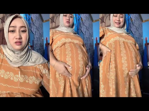 Bunda jilbab cantik hamil 9bulan manis banget bikin gemes