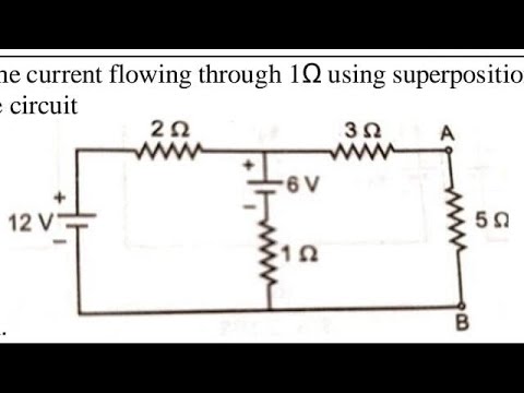 Superposition Theorem example in electrical circuits - YouTube