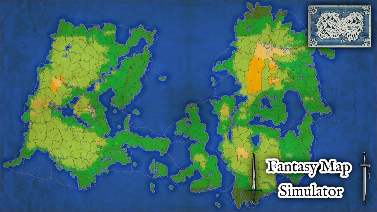 2 Continents - 4000 Year Timelapse - Fantasy Map Simulator - YouTube