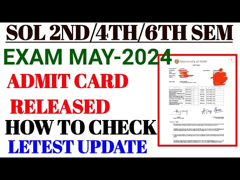 SOL2ND 4TH AND 6TH SEMESTER HALL TICKET RELEASED MAY-JUNE 2024 |SOL ...