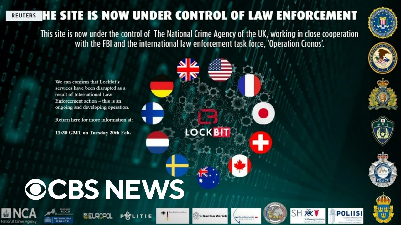Ransomware group LockBit hit with arrests, indictments - YouTube