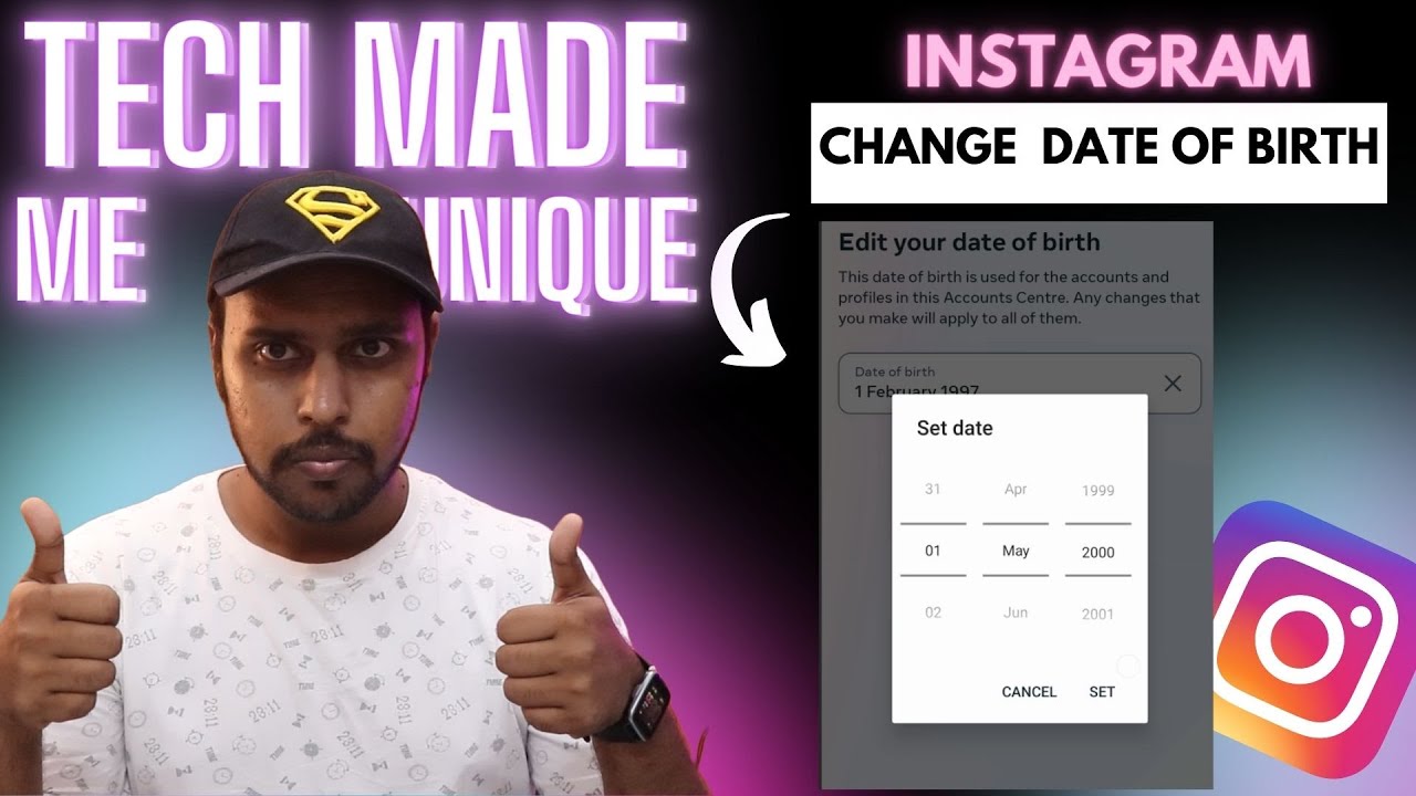 How to change instagram date of birth | how to change the date of birth ...