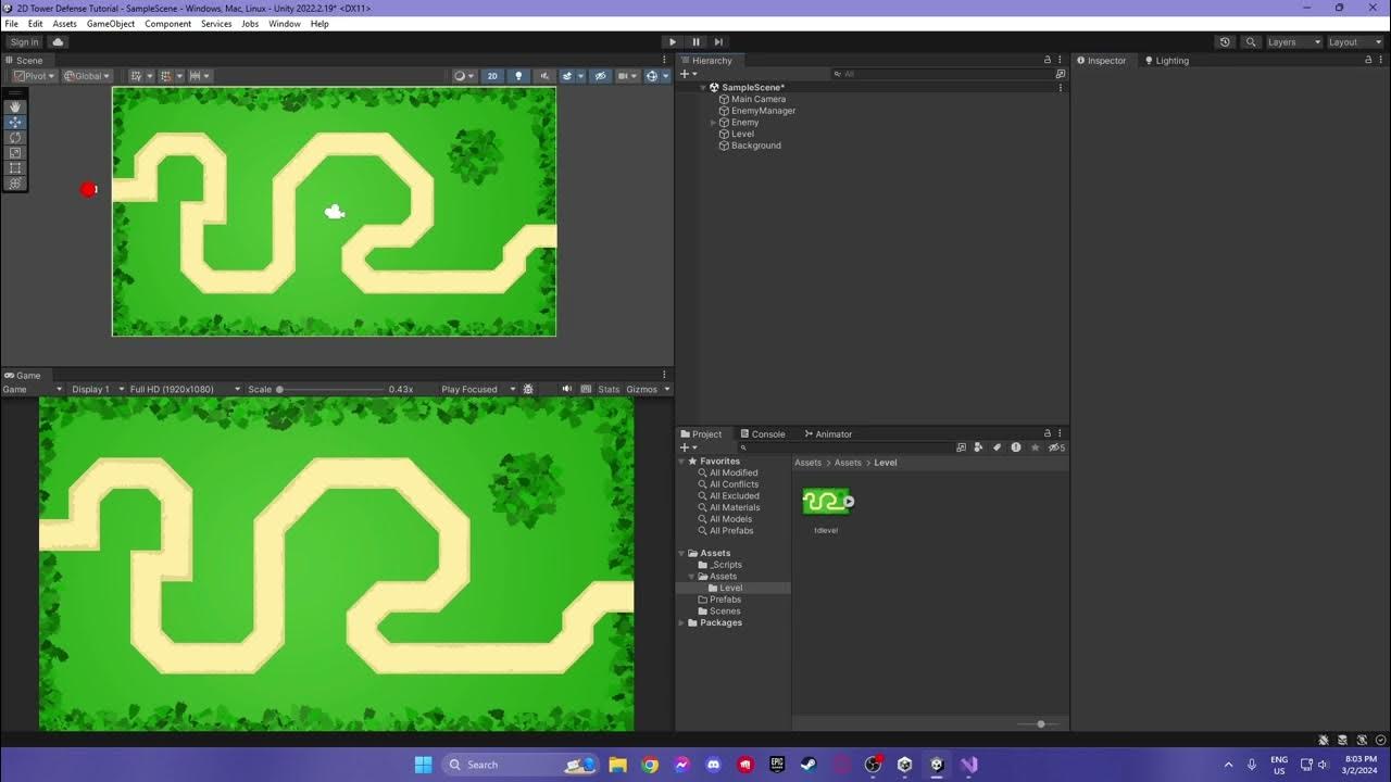 Unity Tutorial 2D Tower Defense Part 2 - YouTube