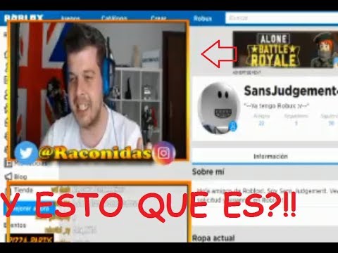 RACONIDAS ve mi PERFIL de ROBLOX | SansJudgement461 - YouTube