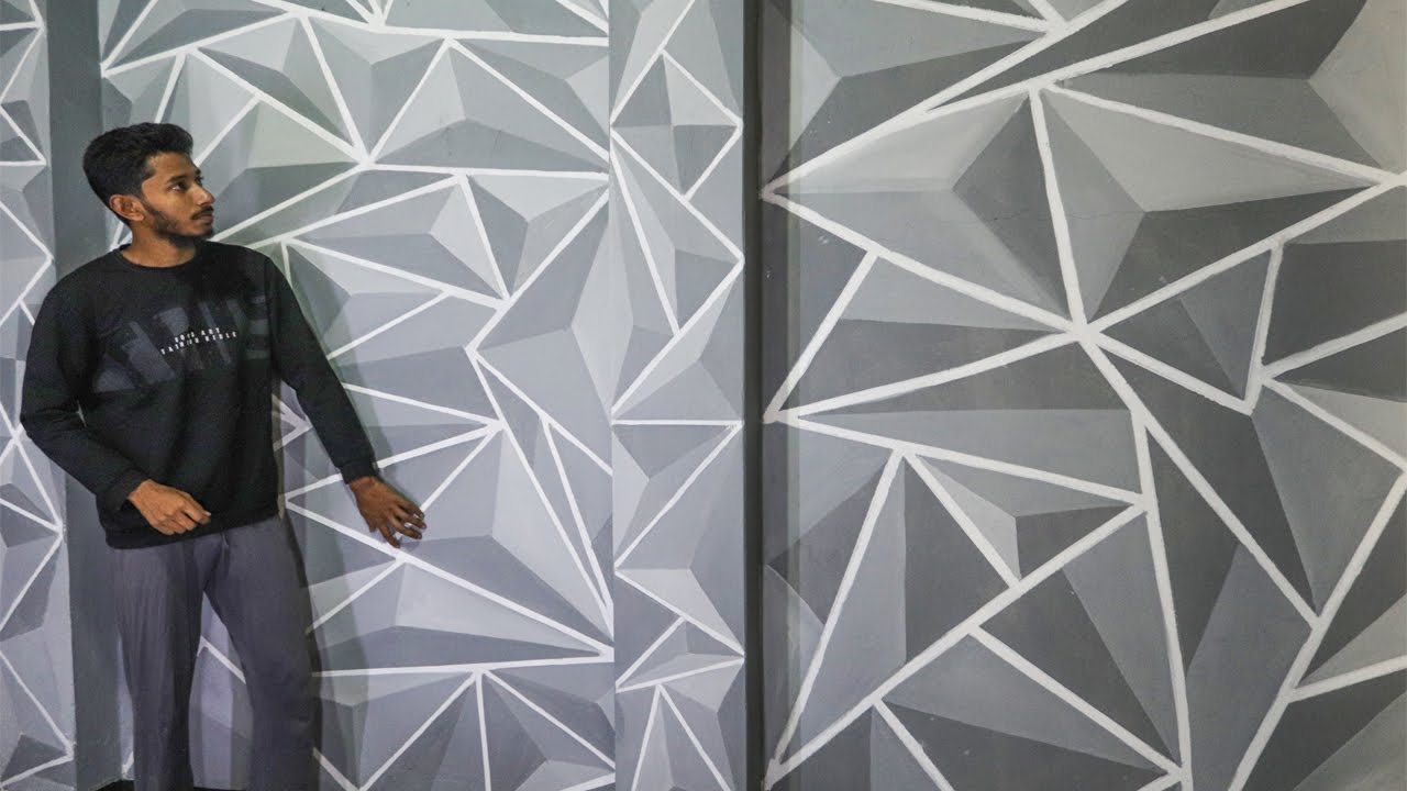 Crystal 3D Painting Design | Simple Painting Ideas | A Unique Design | Logical Ledge - YouTube