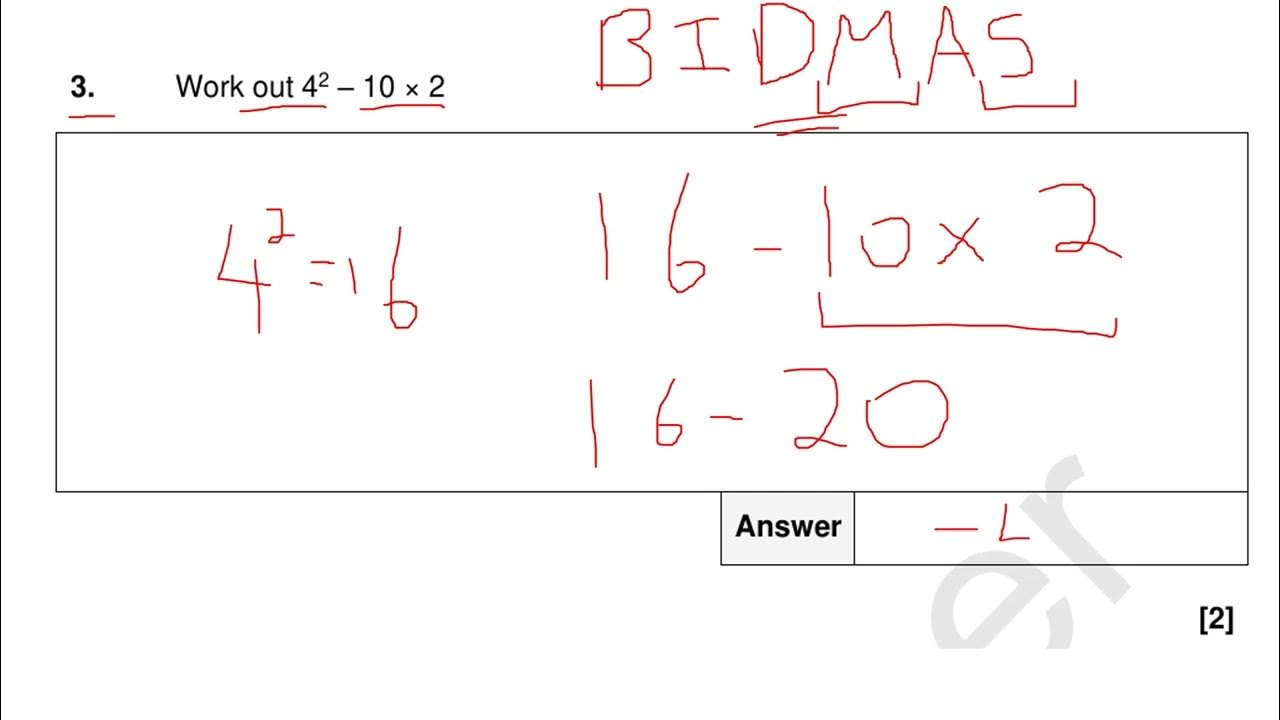 BIDMAS.Foundation.GCSE.Maths.Exam.Reision.KS2.Maths.KS3.Maths.11+Maths ...