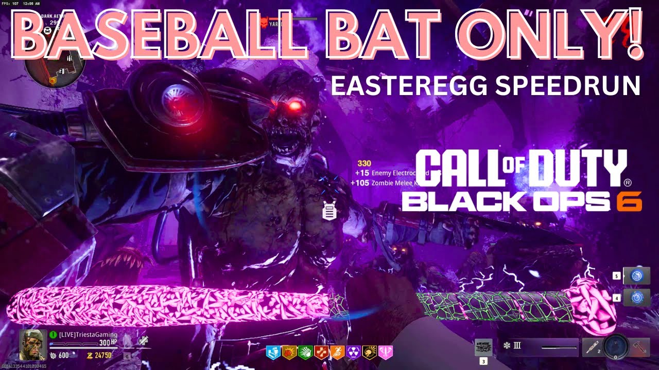 SOLO EASTEREGG SPEEDRUN ONLY THE BASEBALL BAT// LIBERTYFALLS (Call Of ...