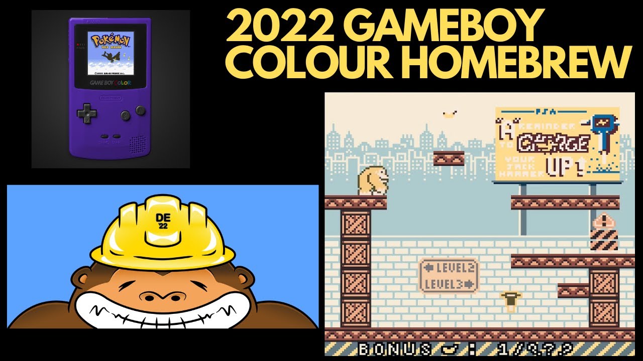 'DE22' - New Gameboy Colour Homebrew (2022) - YouTube