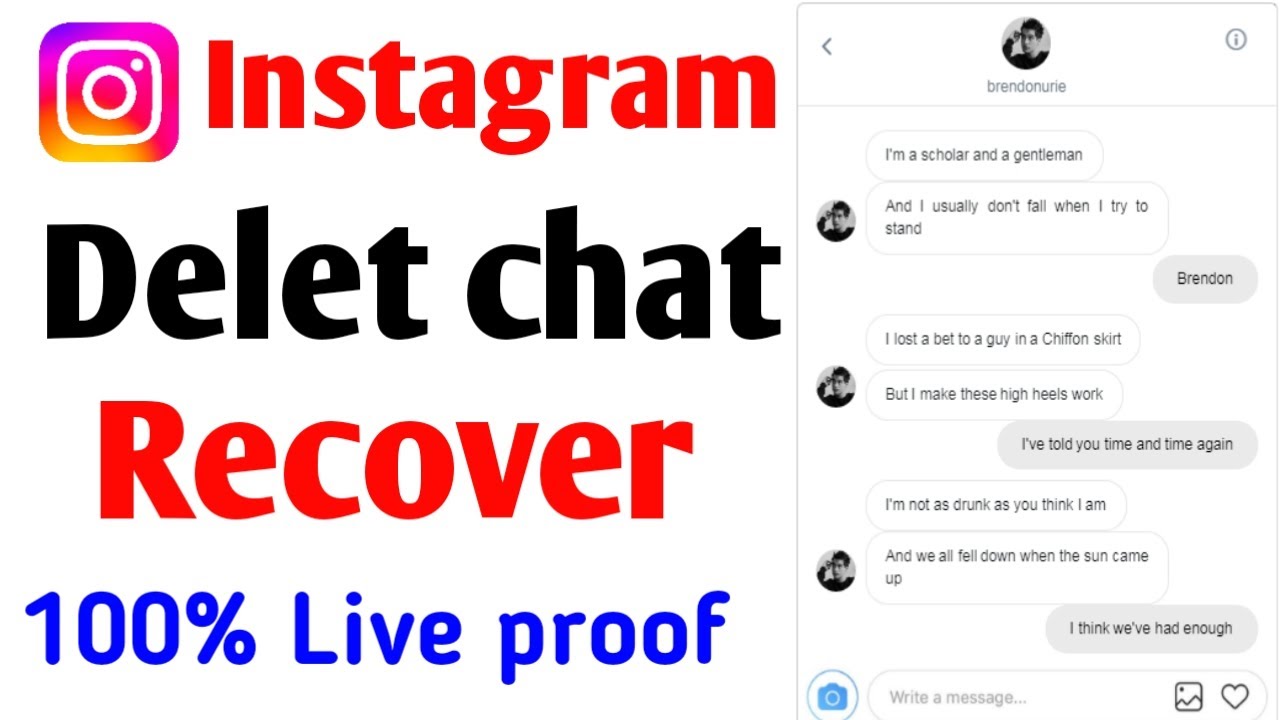 How to recover deleted Chats on Instagram||Instagram delete chat ...