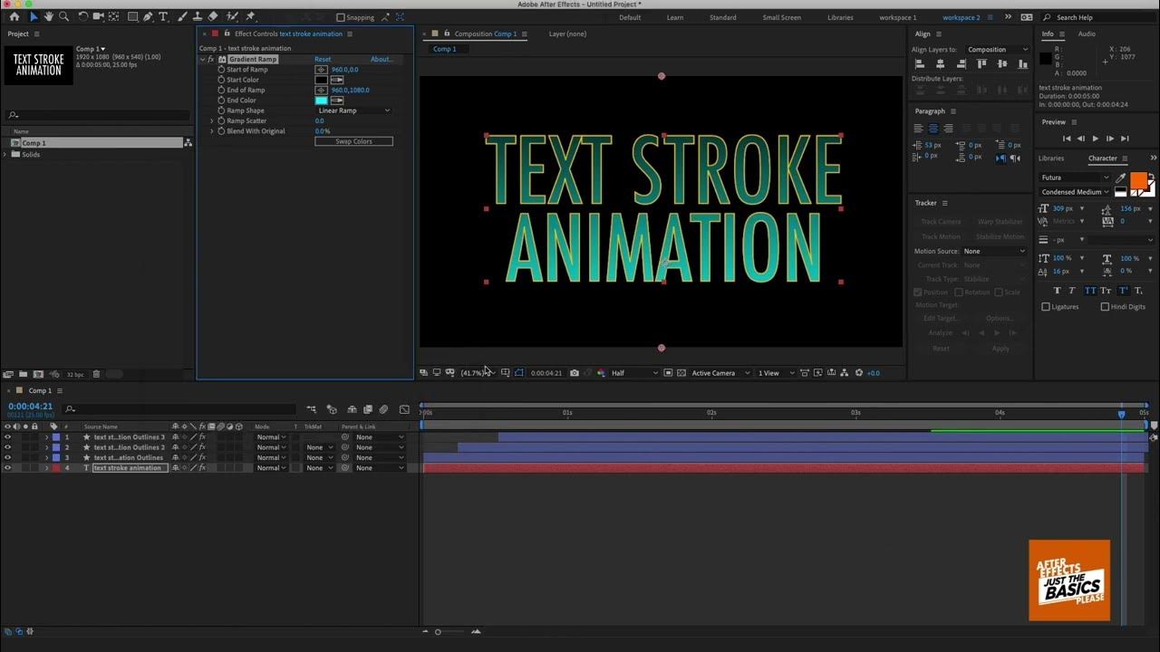 After Effects : How to Animate Stroked Text - YouTube