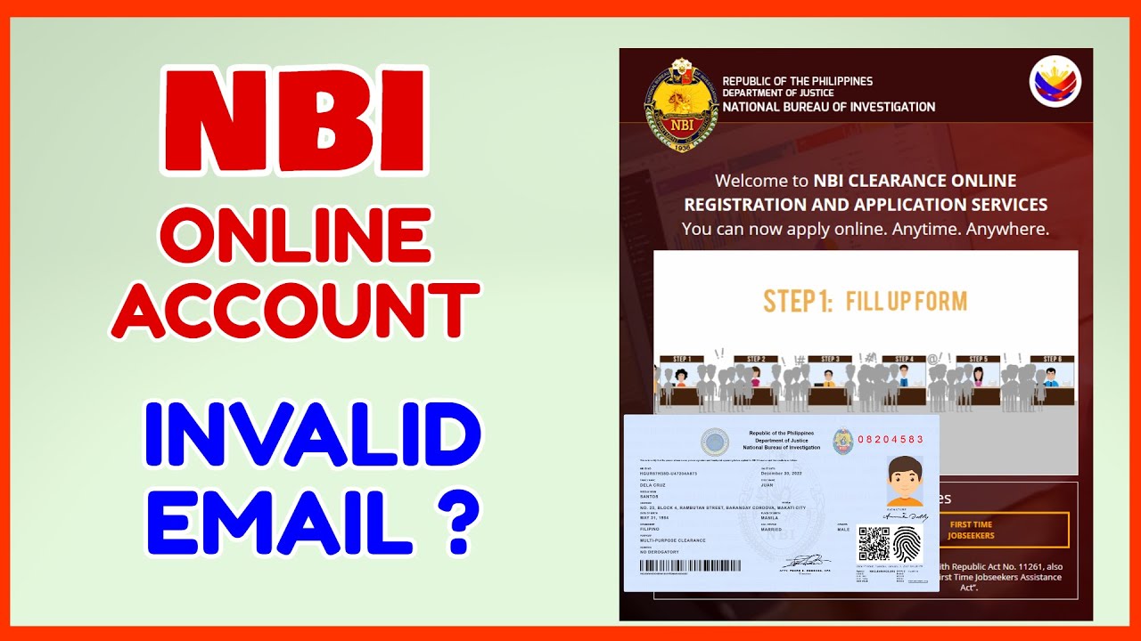 NBI Online Invalid Email NBI Password Reset Recover NBI Account Online - YouTube