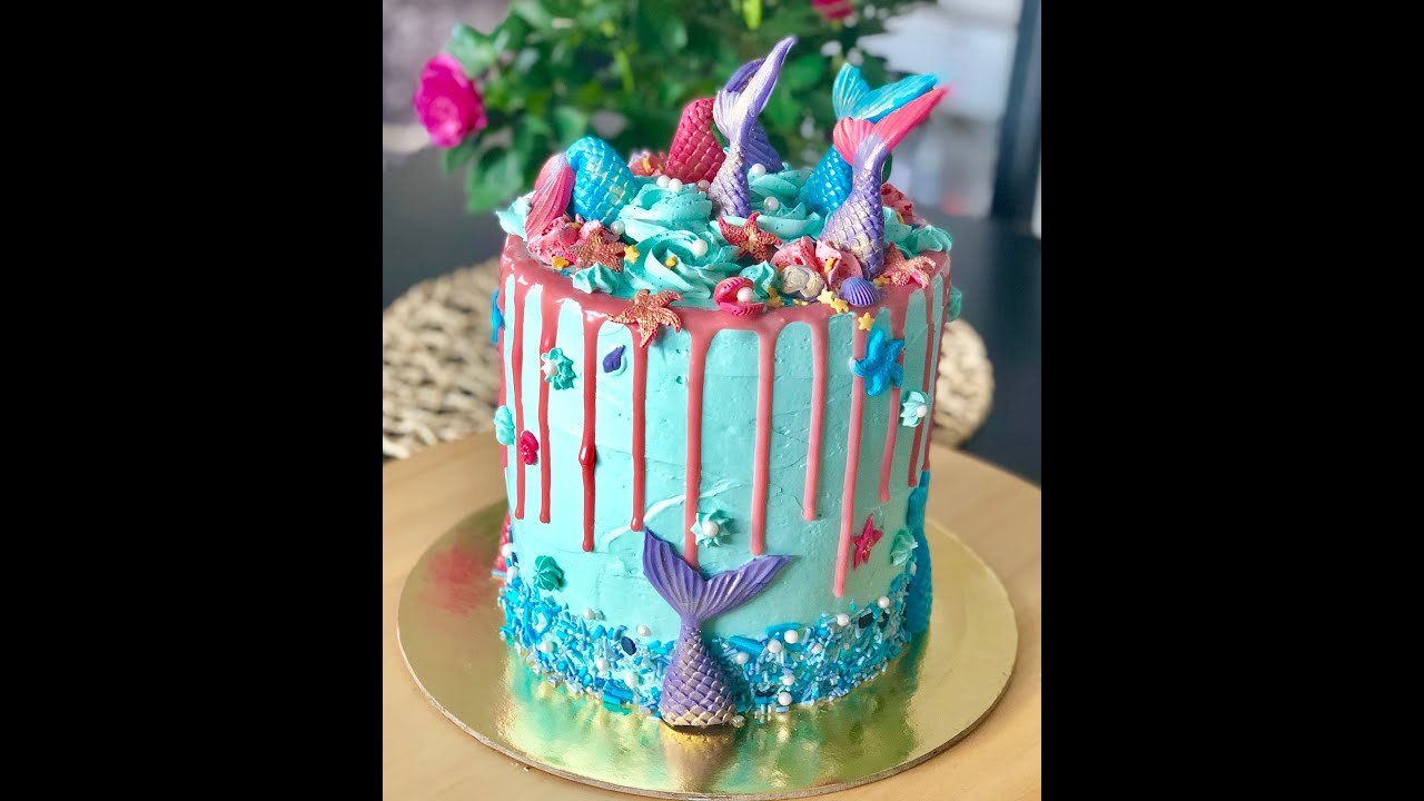 Mermaid Cake II Mermaid Theme Cake - YouTube