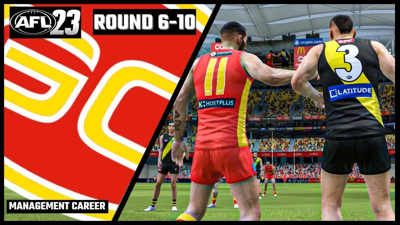 Suns Army - AFL 23 - Manager Mode - Episode 6 - Round 6-10 - YouTube