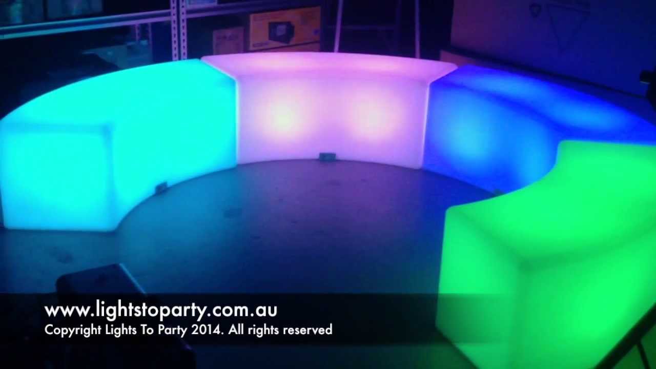 Led Curved Bench Seats - YouTube