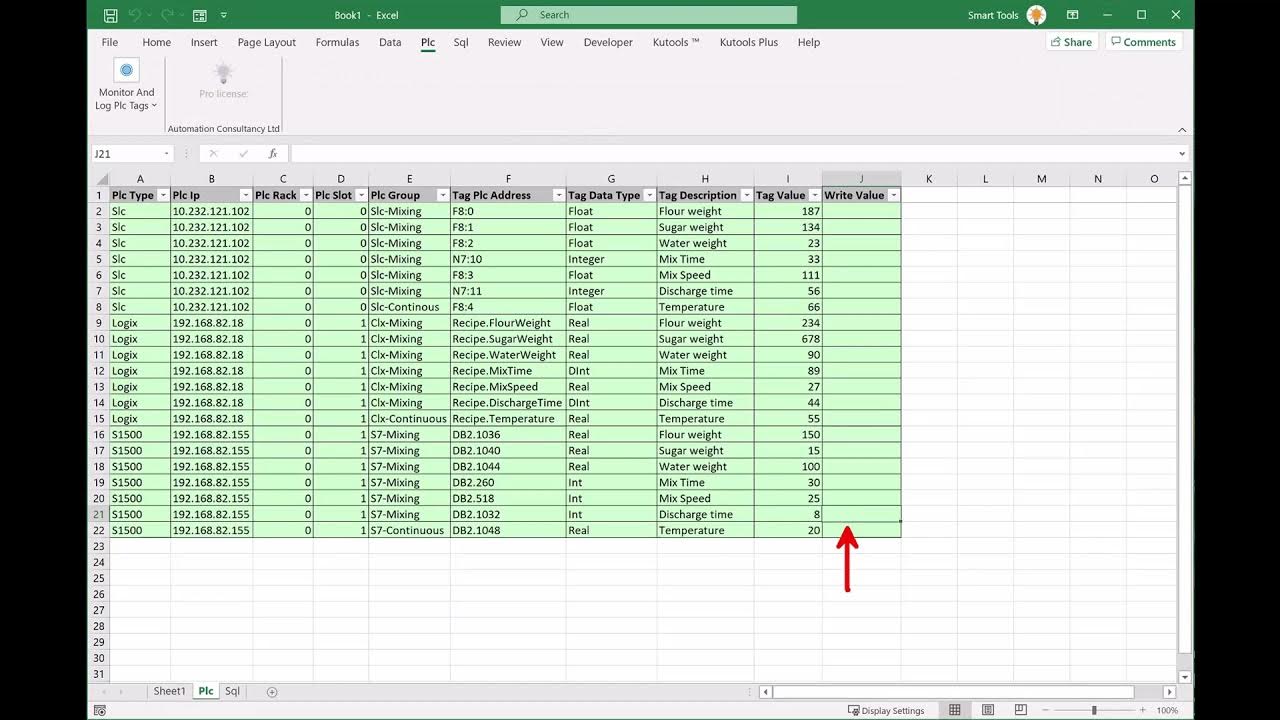 Plc Excel Data Logging-03-Demos - YouTube