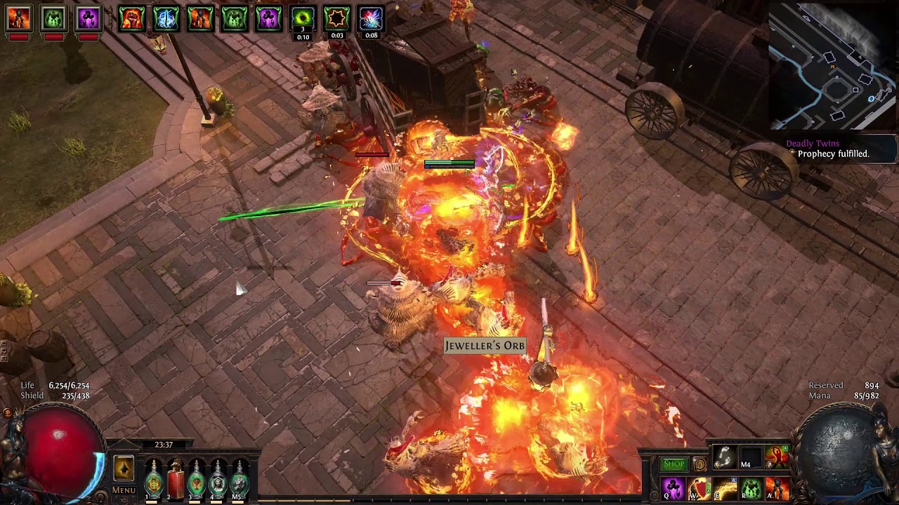 PoE Spellslinger Fireball/Magma Orb Progression T8 3.11 - YouTube