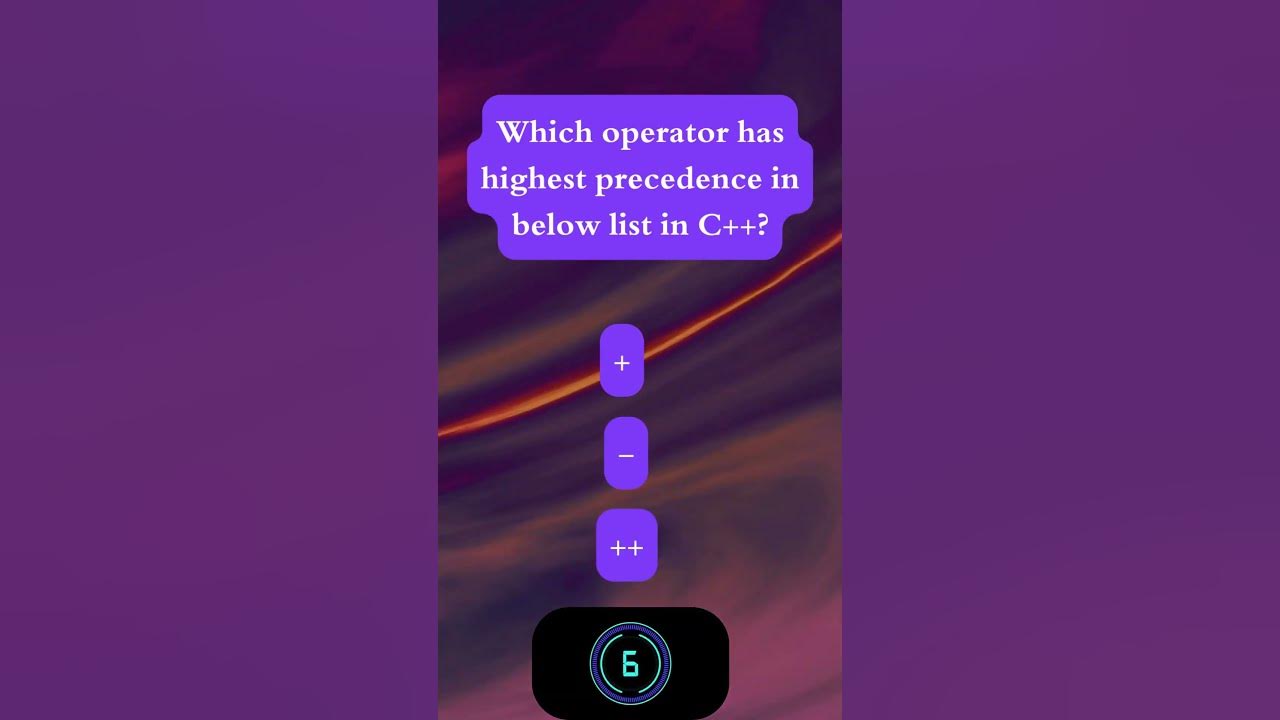 Can You Guess The Highest Precedence Operator In C 🚀cplusplus Quiz Coding Codingquiz