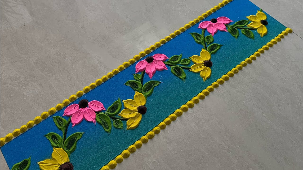 Easy and simple Rangoli Design | Toran Rangoli |Daily Rangoli Design ...