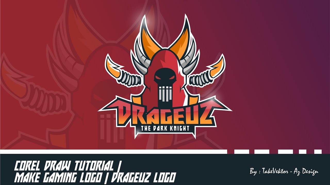 Corel Draw Tutorial | Make Gaming Logo | Drageuz Logo by takevektor ...